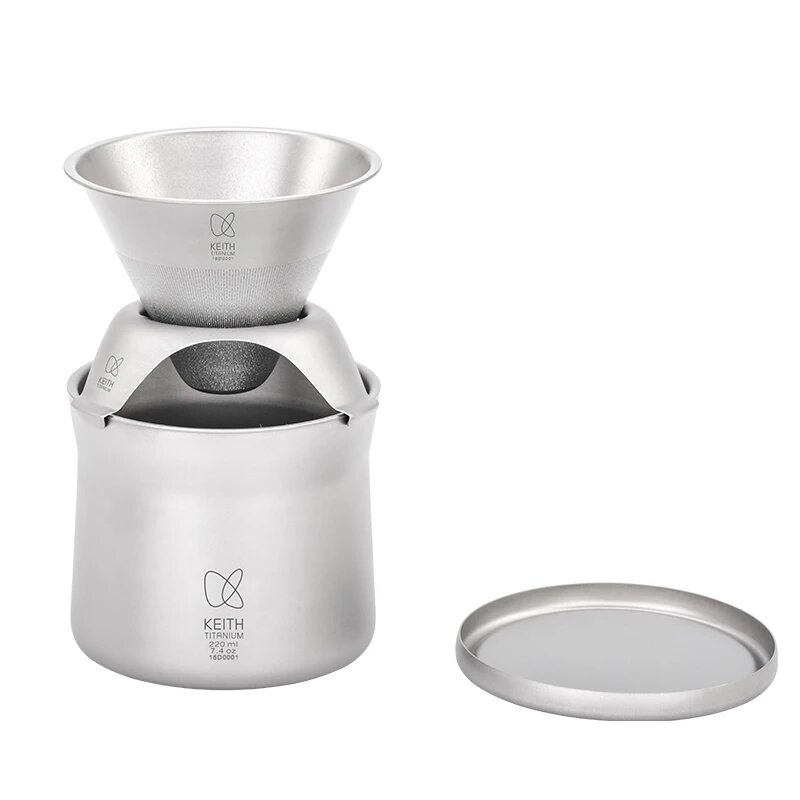 Кофеварка Keith Titanium Ti3911 из титана 220 мл