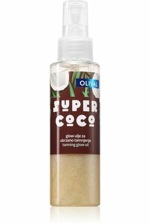 Масло солнцезащитное olival super coco, с блестками, 100 мл