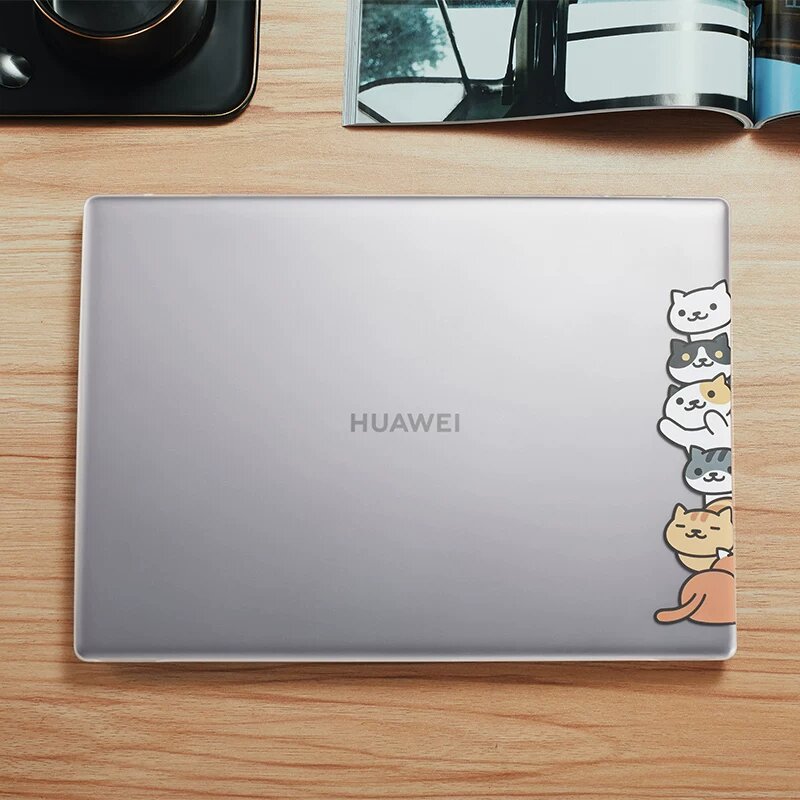 Huawei MateBook 14 2020 Ryzen модель Милая кошка матовый ударопрочный жесткий мягкий чехол с совпадающей основой