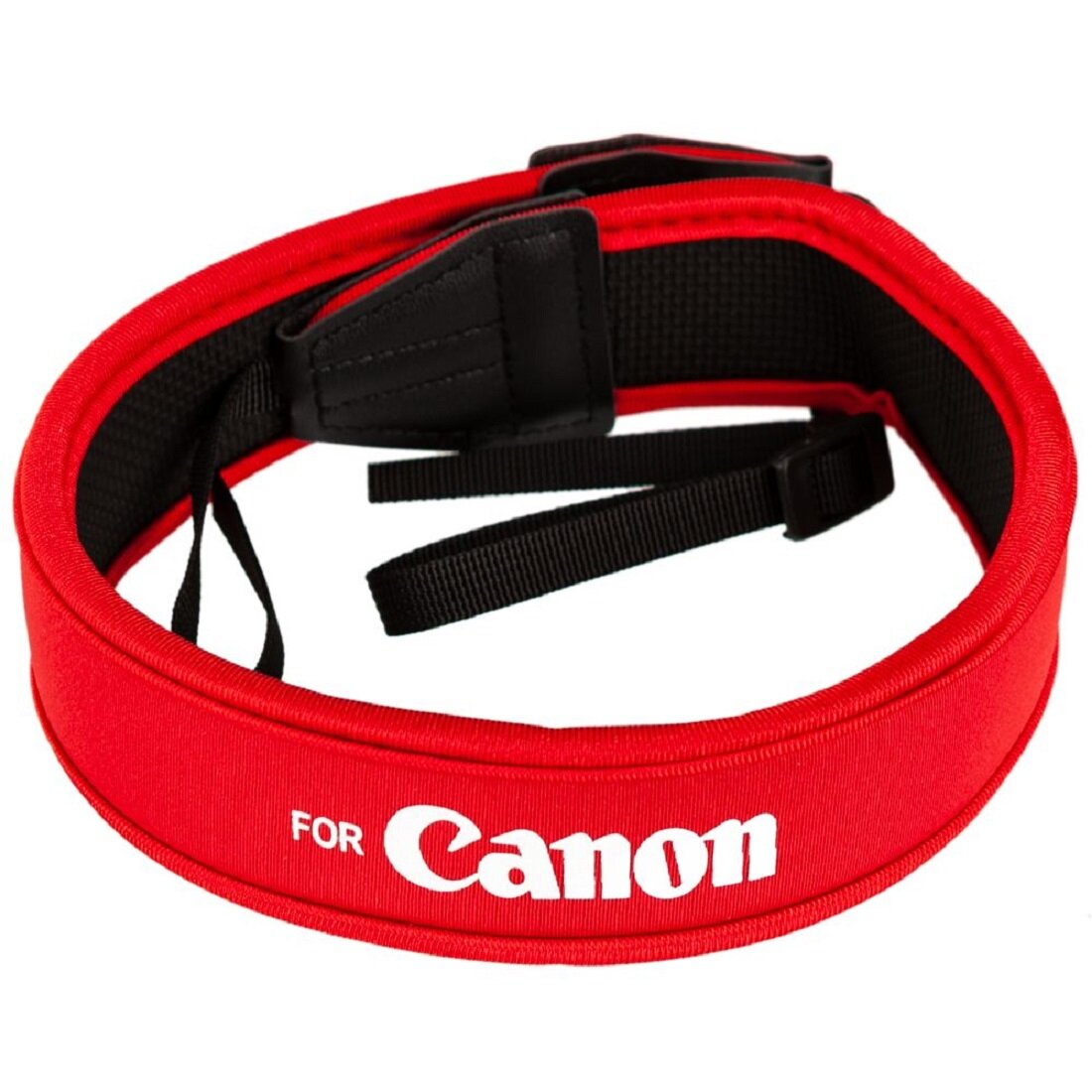 Fotokvant STR-22 неопреновый ремень красный Canon для фотоаппарата (022)