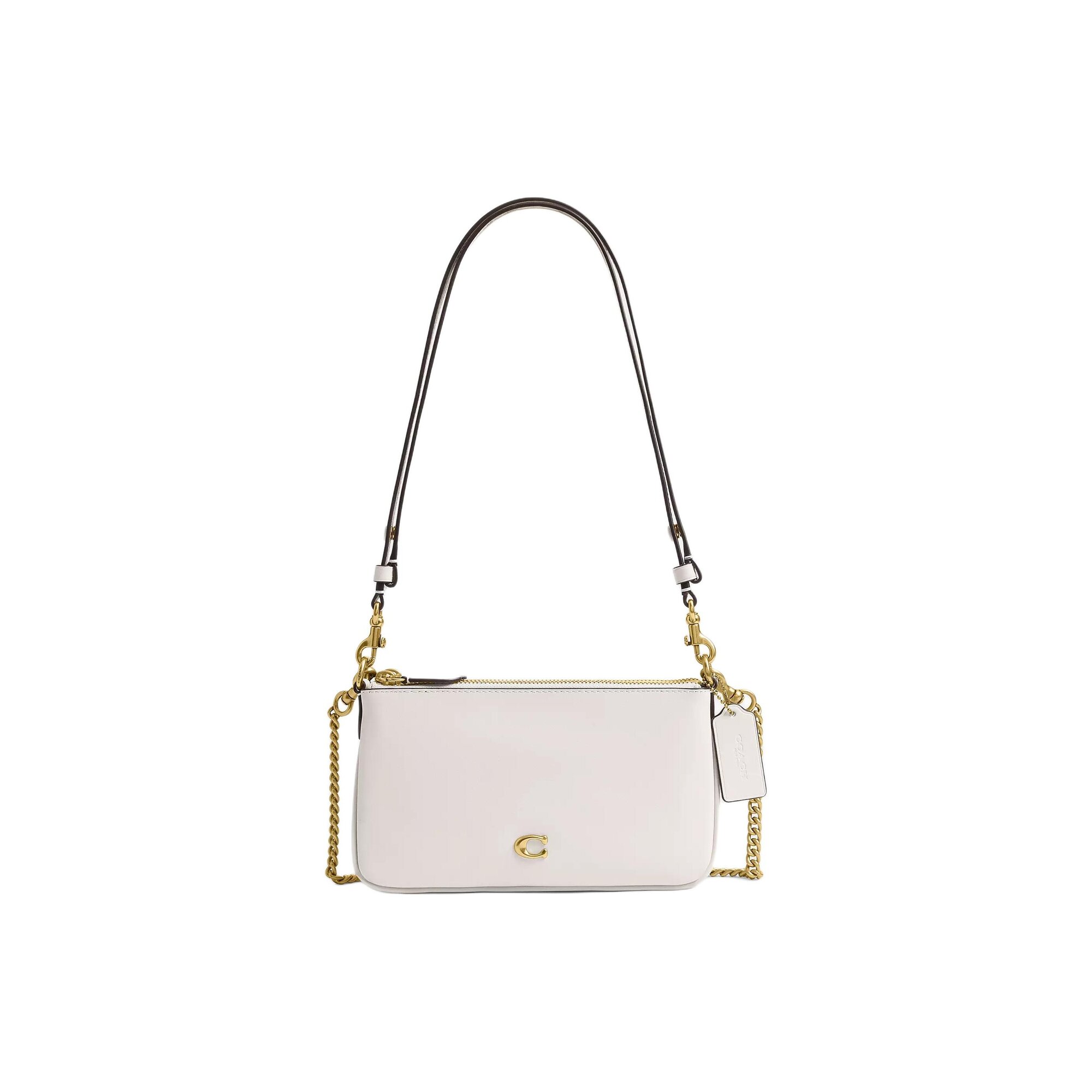 Сумка Coach, фактура матовая, white — фото 1