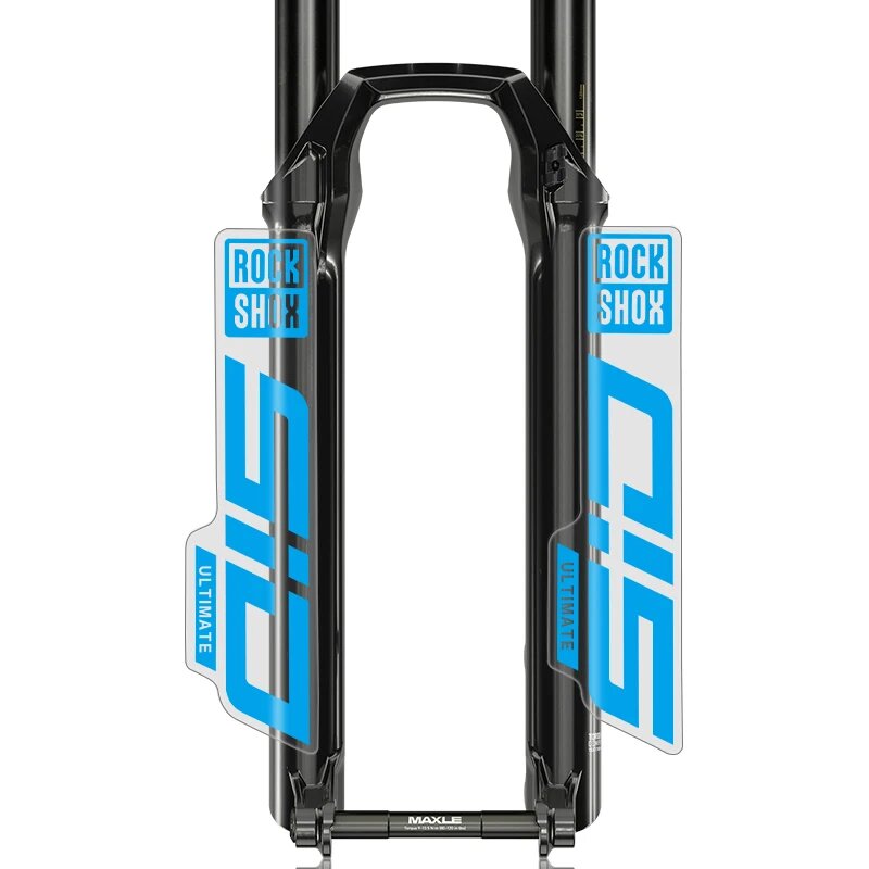 Наклейки RockShox SID Ultimate черные/синие для вилки