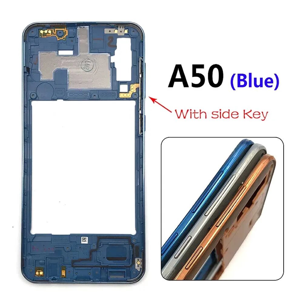 Новый корпус, средняя рамка, средняя пластина, крышка для Samsung A20 A30 A50 A70, запасные части