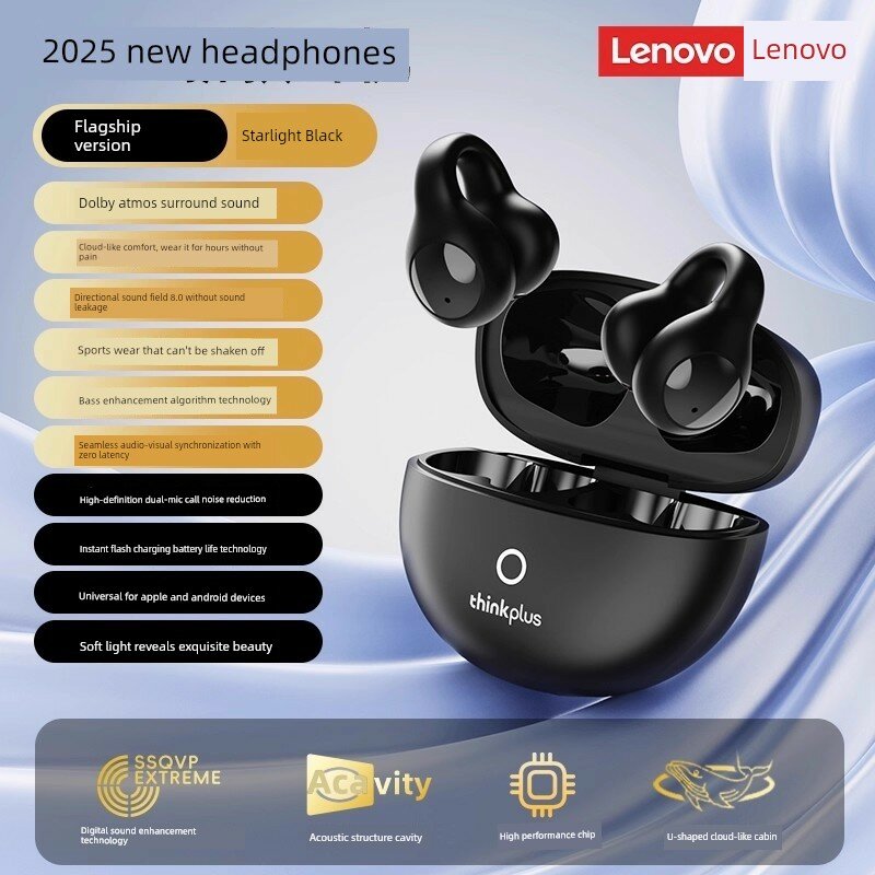 Беспроводные наушники с костной проводимостью Over-Ear, шумоподавление ENC, 30-часовая батарея для спорта