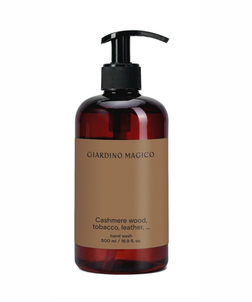 Жидкое мыло для рук GIARDINO MAGICO Cashmere wood, tobacco, leather, … 500мл