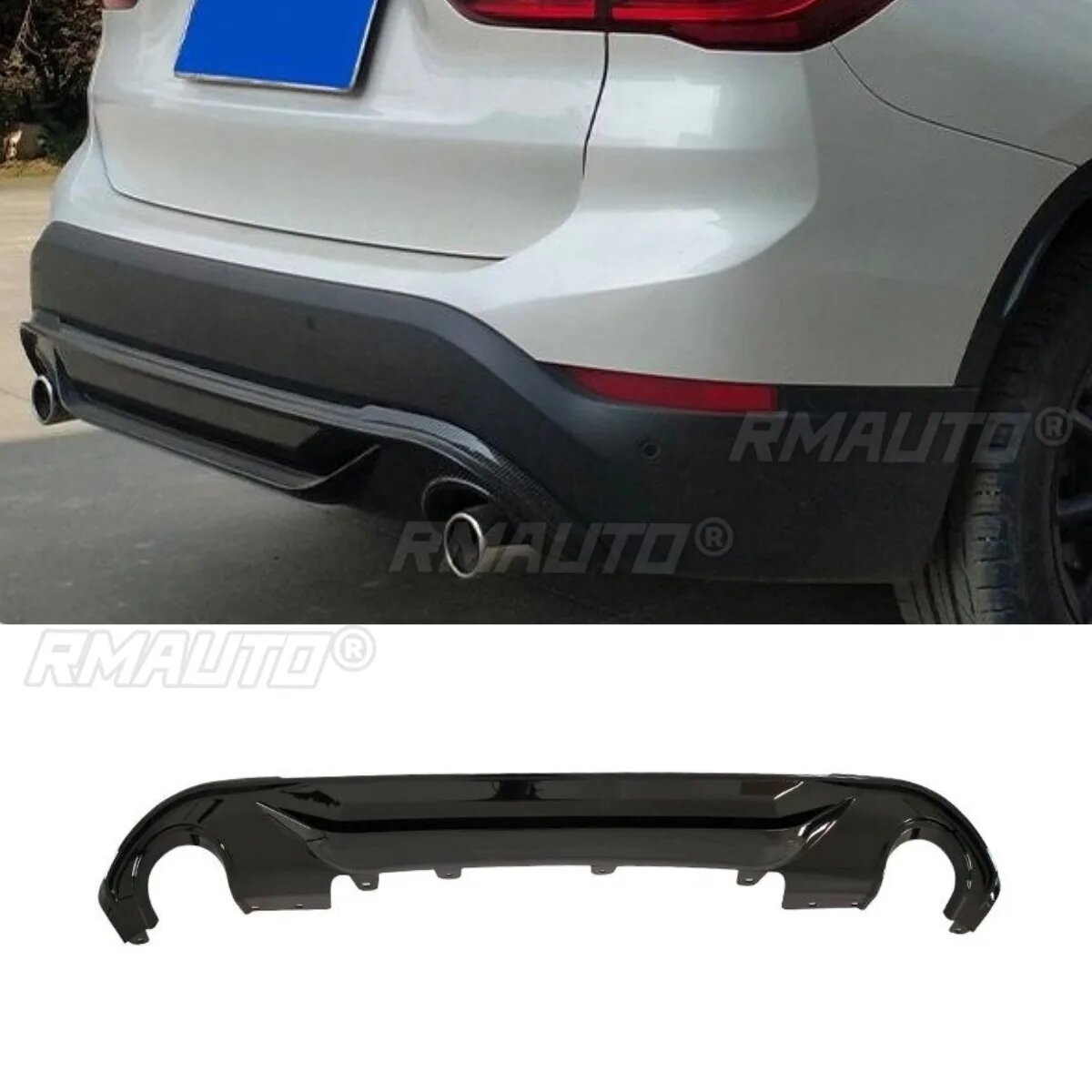 Задний сплиттер бампера Carbon Look для BMW X1 F48 F49