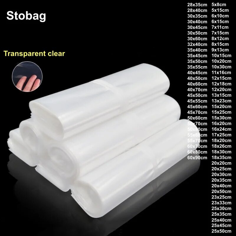 Прозрачные пакеты пластиковые 100шт, Thickness0.10mm, 50x70см