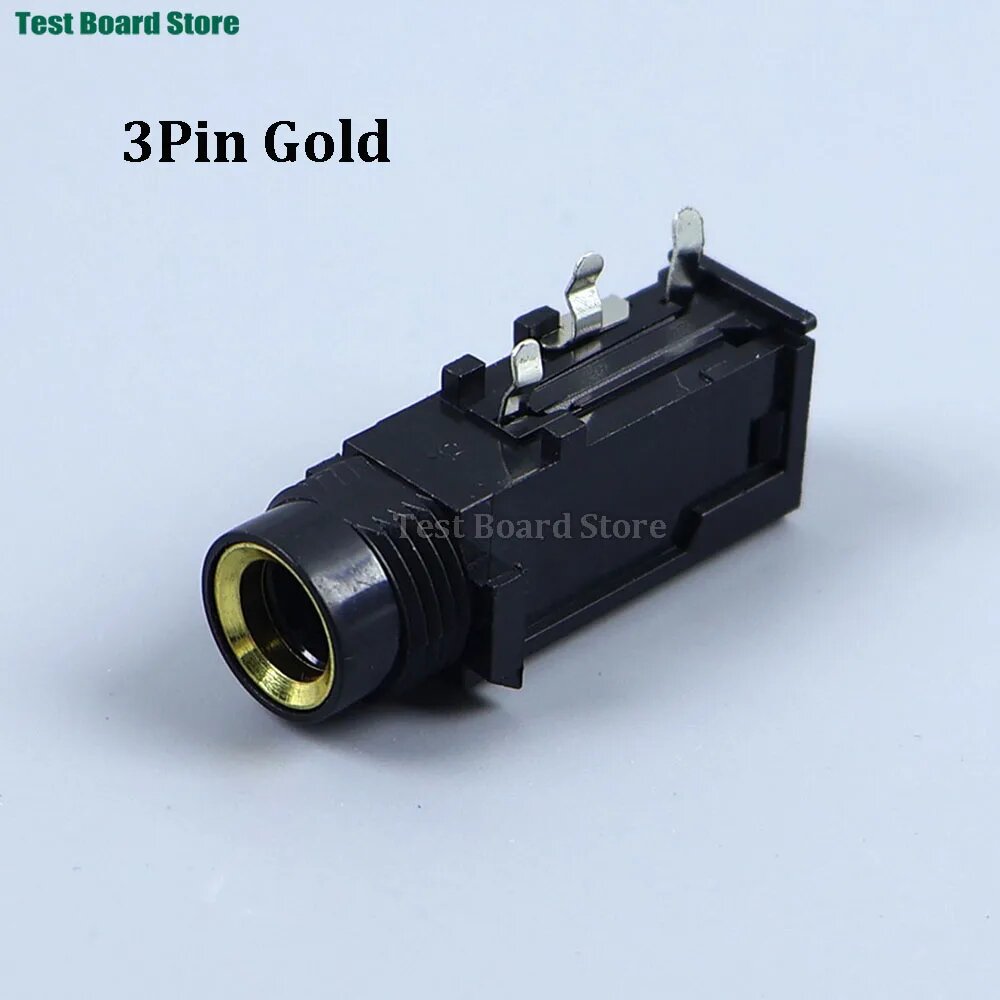 Разъем аудио 6,35 мм 3Pin Gold, Цвет: D