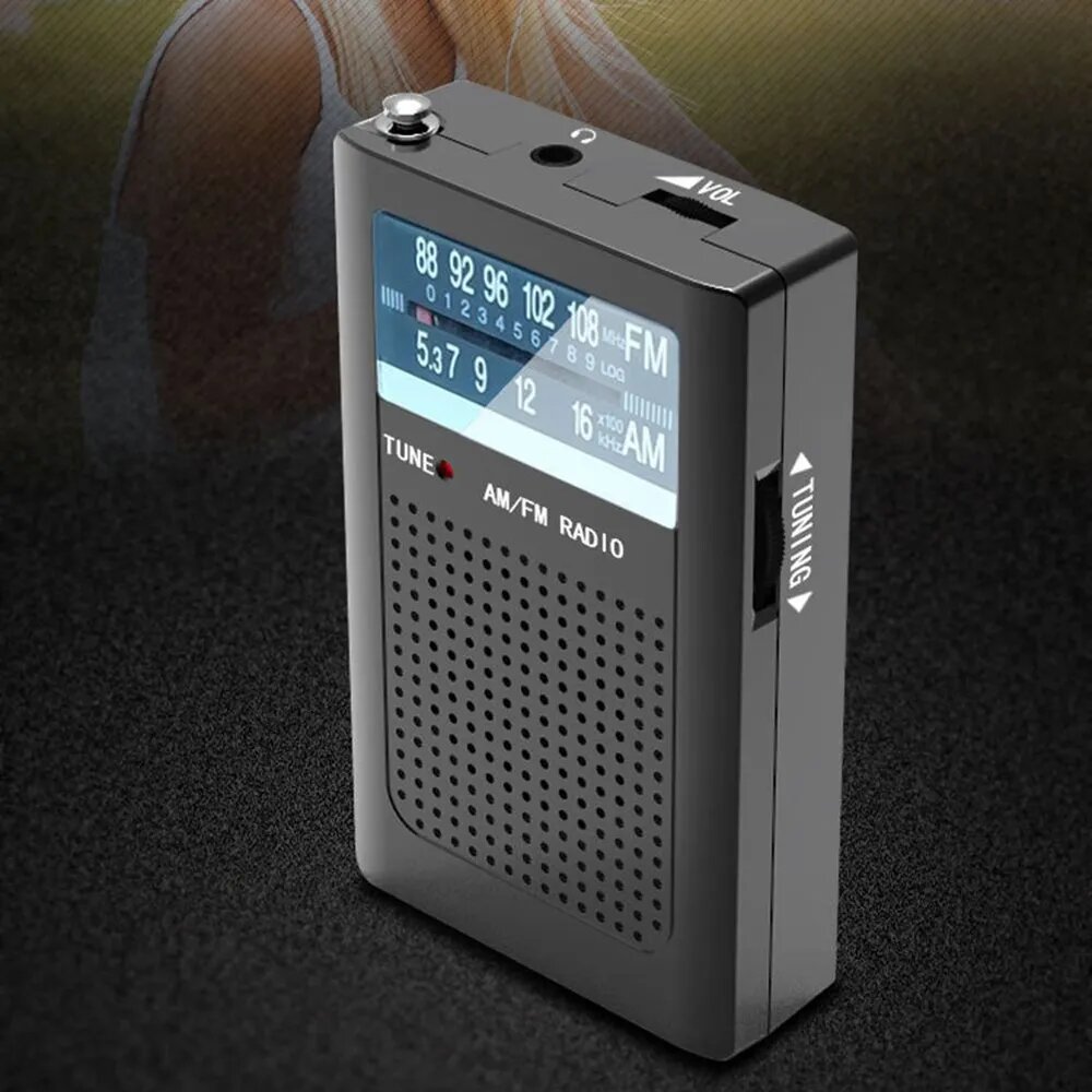 Портативный карманный FM-радиоприемник с антенной FMAM Pointer Retro Radio