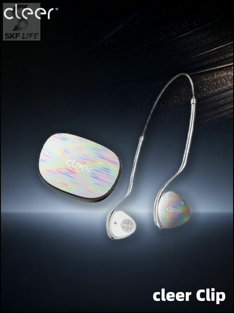 Наушники Cleer Clip, накладные, Bluetooth 5.4, 8 часов работы, Silver