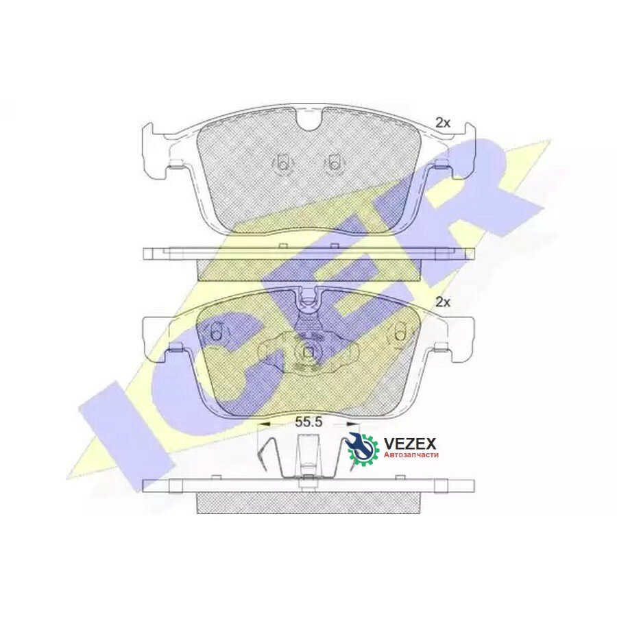 ICER 182266 182266 колодки дисковые передн!\ Volvo XC60 2.0/2.4D 16>