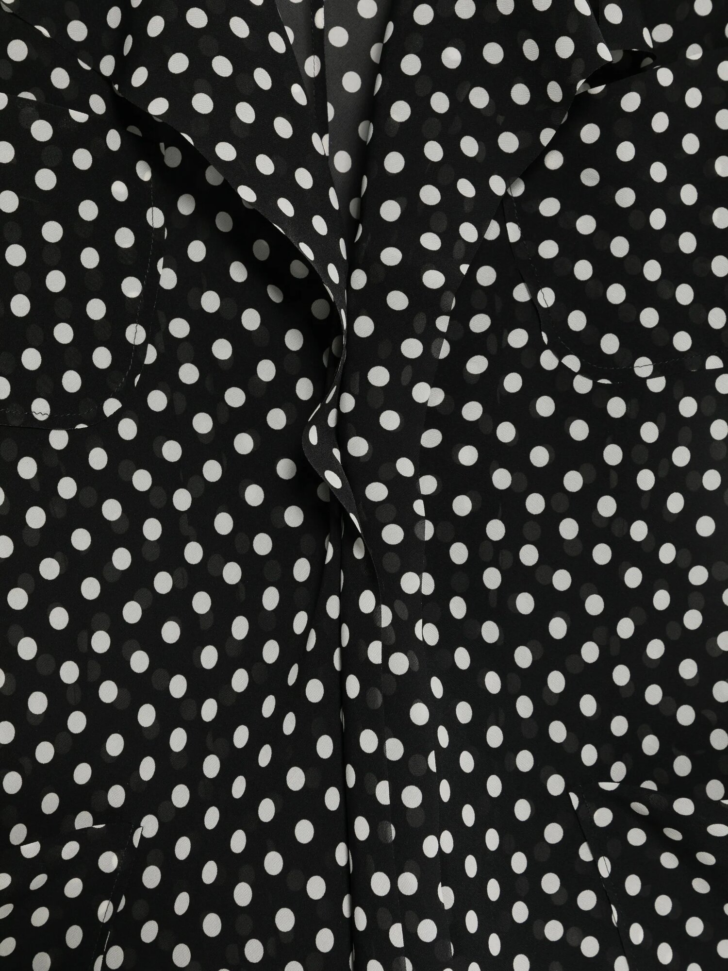 Куртка Junya Watanabe Polka-dot ruffled jacket, размер 44, black/black — фото 1