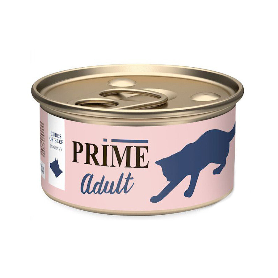 PRIME Консервы для кошек Говядина кусочки в соусе ж/б 75 гр*12 шт