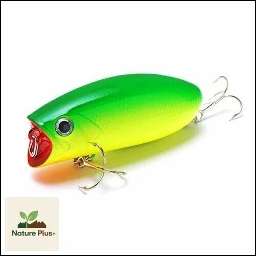 Воблер Lucky Craft Malas 0019 Lime Chart 696 плавающий поппер 57мм 9г для спиннинга и твичинга