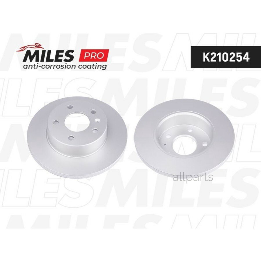 MILES K210254 Диск тормозной OPEL ASTRA 98-/MERIVA 03-/ZAFIRA 99- задний