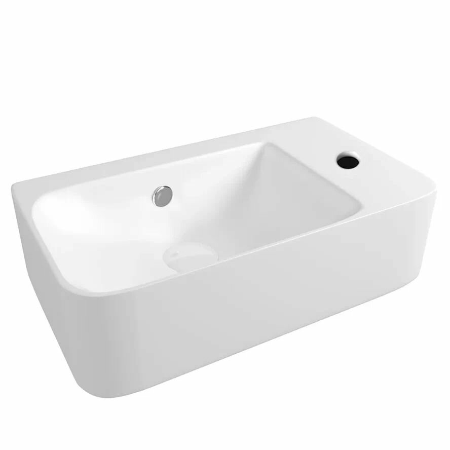 Раковина Milena 45 правая Watersense, подвесная, белая, MW99025