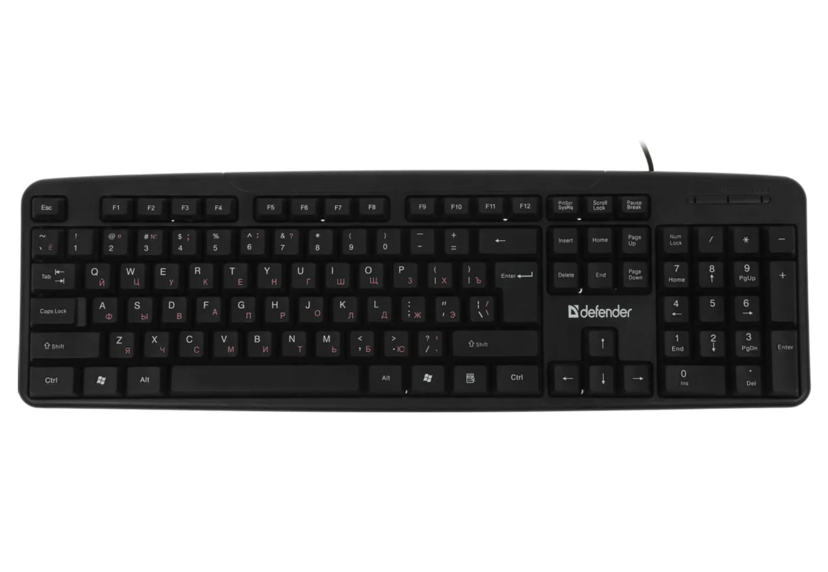 Клавиатура Defender Astra HB-588, проводная, USB, мембранная, черный, (45588)