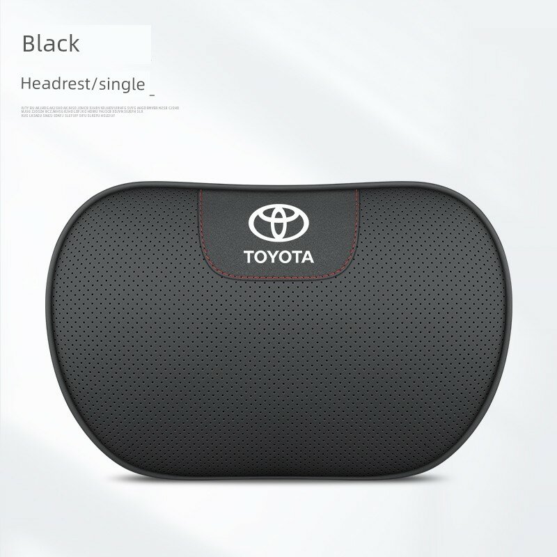 Подголовник из натуральной кожи для автомобилей Toyota, черный цвет, 1 шт. для поддержки шеи и головы во время вождения