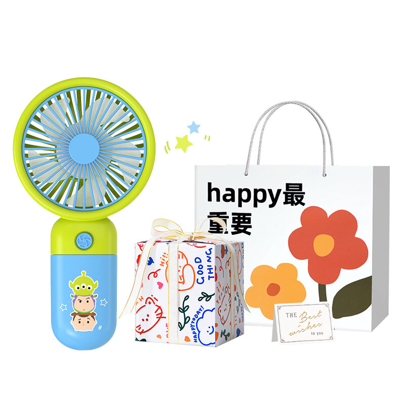 Вентилятор унисекс Disney SCS11A [Three-eyed Boy] Flower Limited Gift Bag, USB зарядка, ультра тихий, мощный ветер