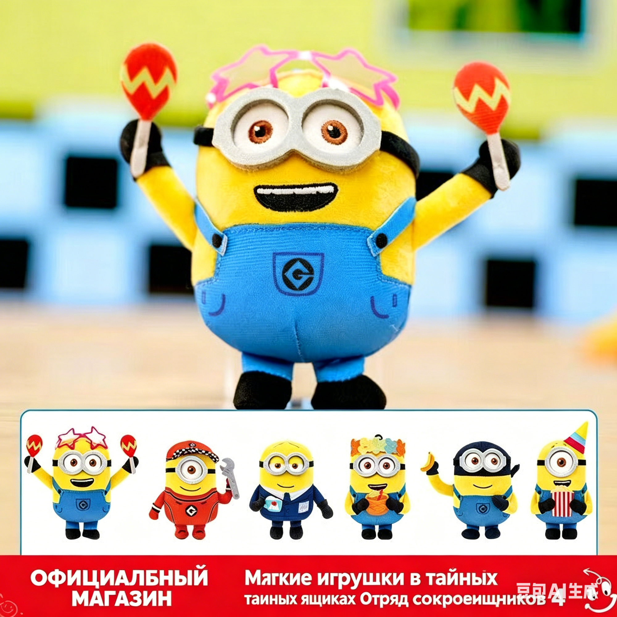 Плюшевая фигурка-сюрприз из серии «Миньоны: Гадкий я 4», брелок для рюкзака, коллекционная игрушка