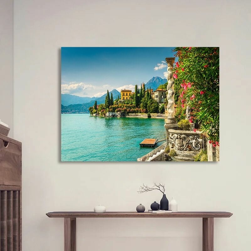 Картина ВсеКартины. Тут "Озеро Комо", 50x70 см, на подрамнике, дерево