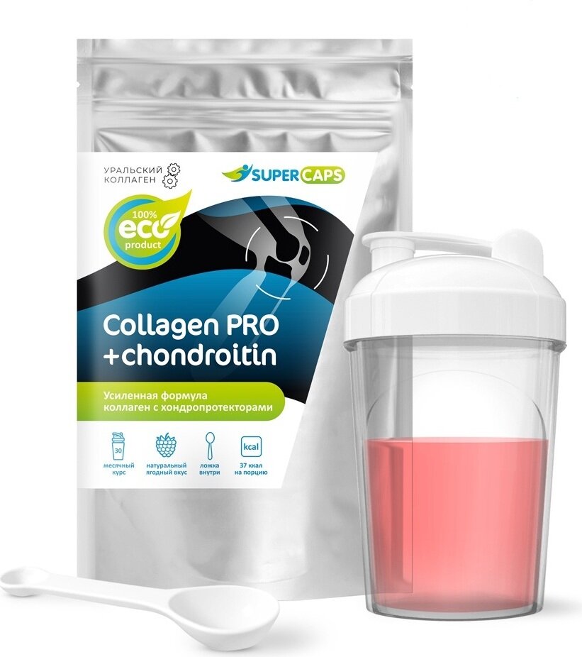 Super Caps Натуральный коллаген GYMforce Pro с хондропротекторами GYMforce Pro 200ml