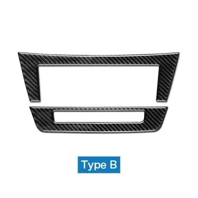 Наклейка из настоящего карбона для внутренней отделки Mercedes Benz W204 2007-2014, панель переключения передач, крышка зажигания, аксессуары автомобиля