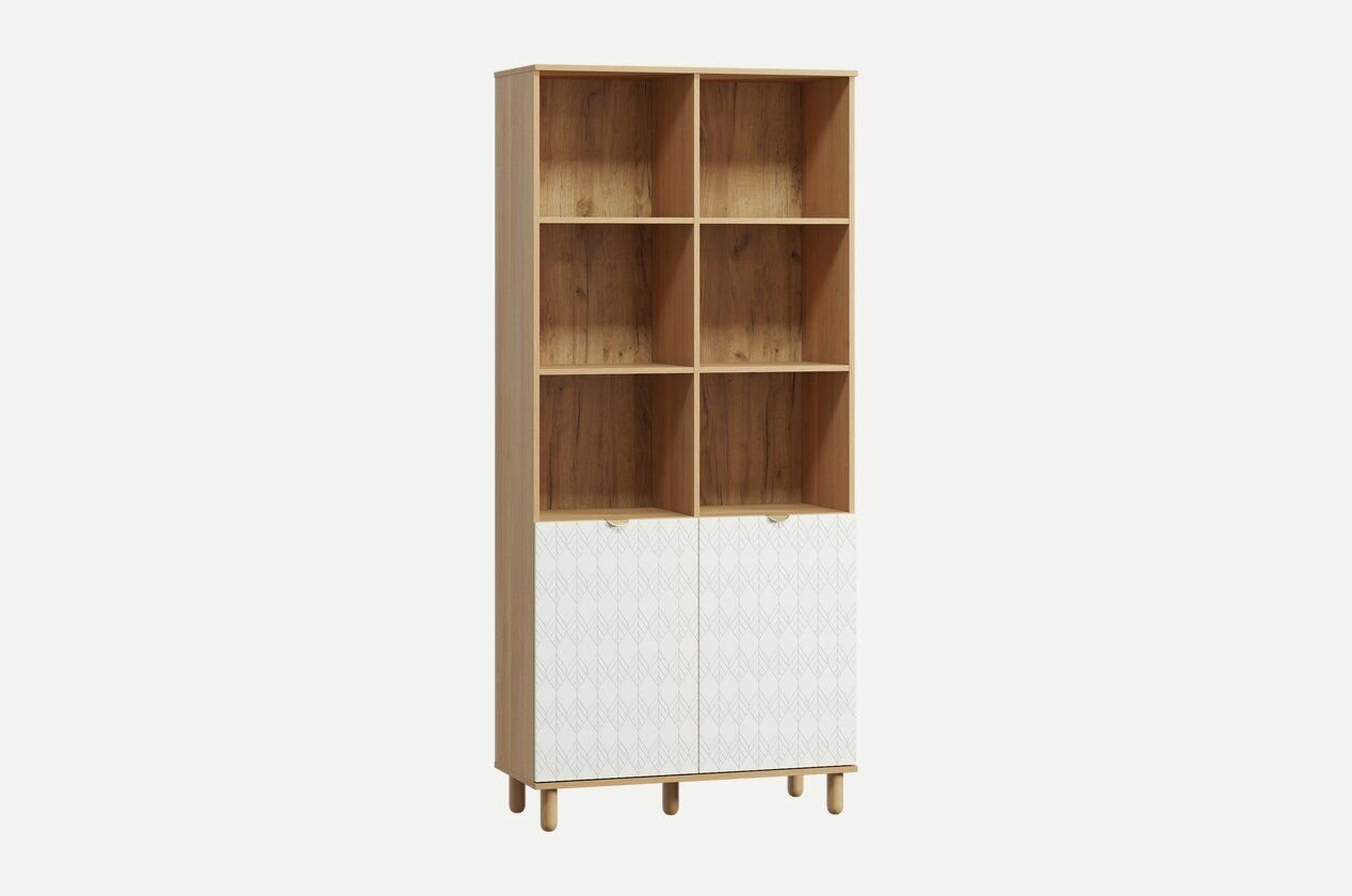 Стеллаж деревянный Divan.ru Теджонс, 93x205х40 см, Лист Белый