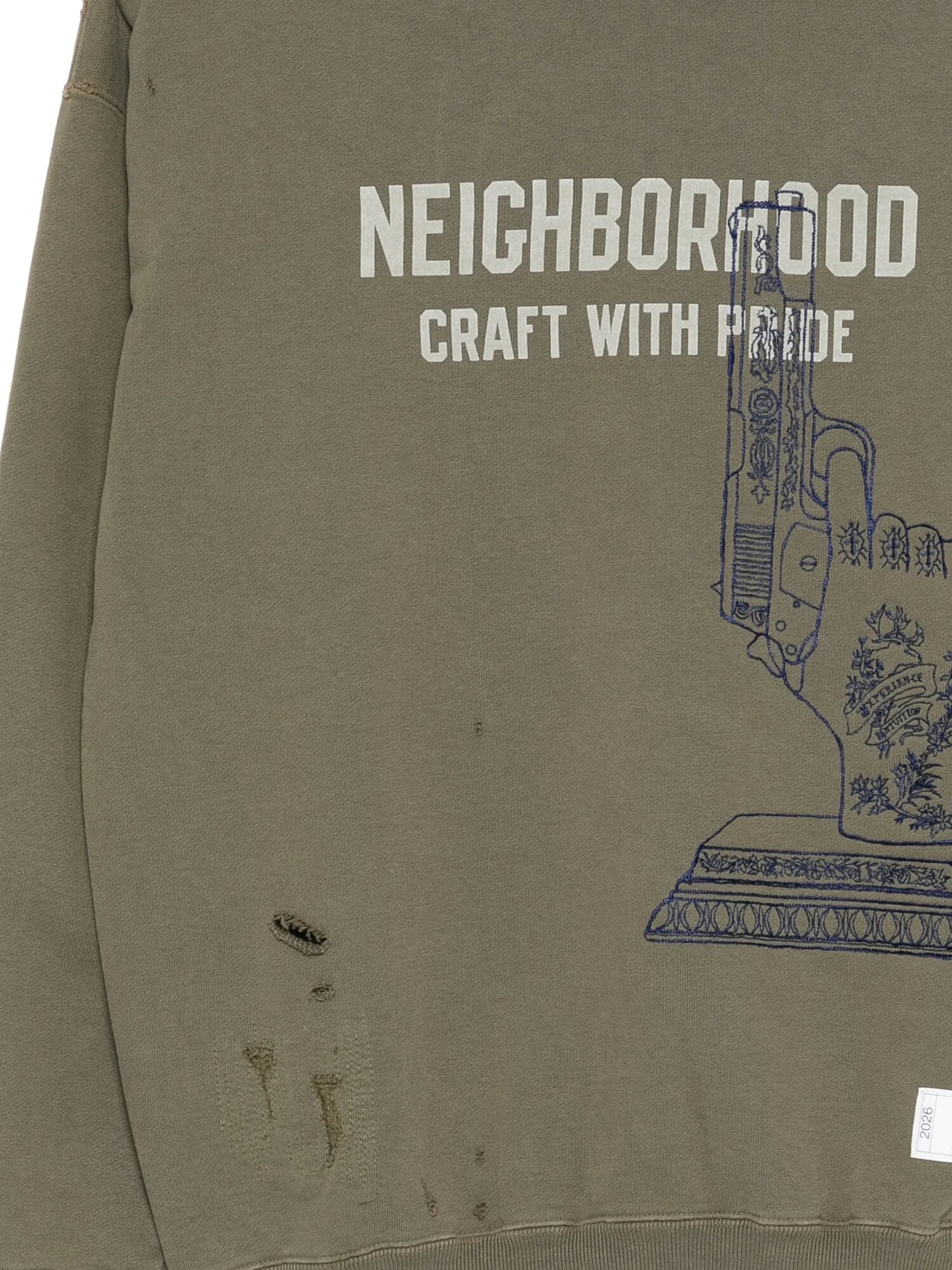 Свитер Neighborhood Distressed graphic-print sweater, размер 50, , green — фото 1