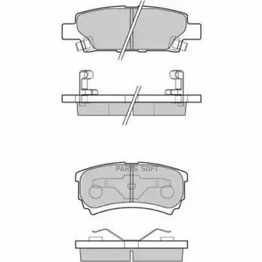 Колодки тормозные задние Mitsubishi Mitsubishi Lancer X (07-) диск. зад. от официального дистрибьютора, FREMAX, артикул FBP1670