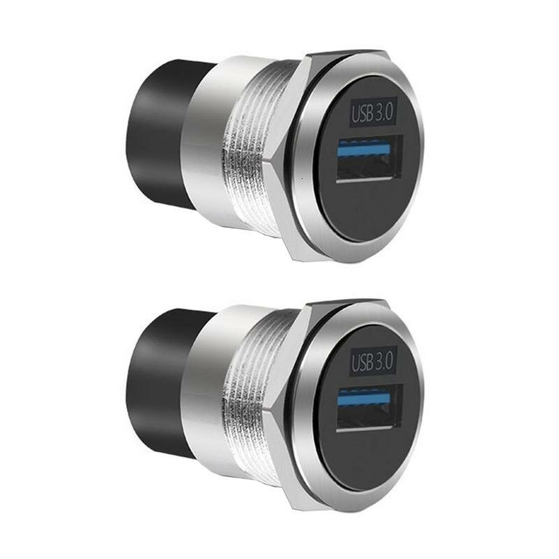 Модуль USB 3.0 для панели, 22 мм, Серебро - USB3.0 Вход