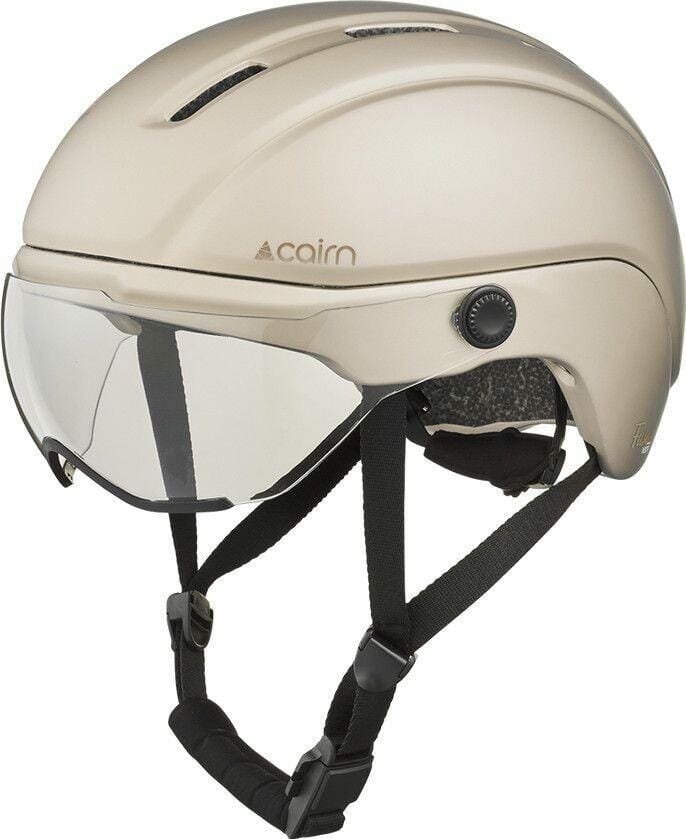 DECATHLON шлем защитный Cairn Fuse Visor, бежевый, размер L
