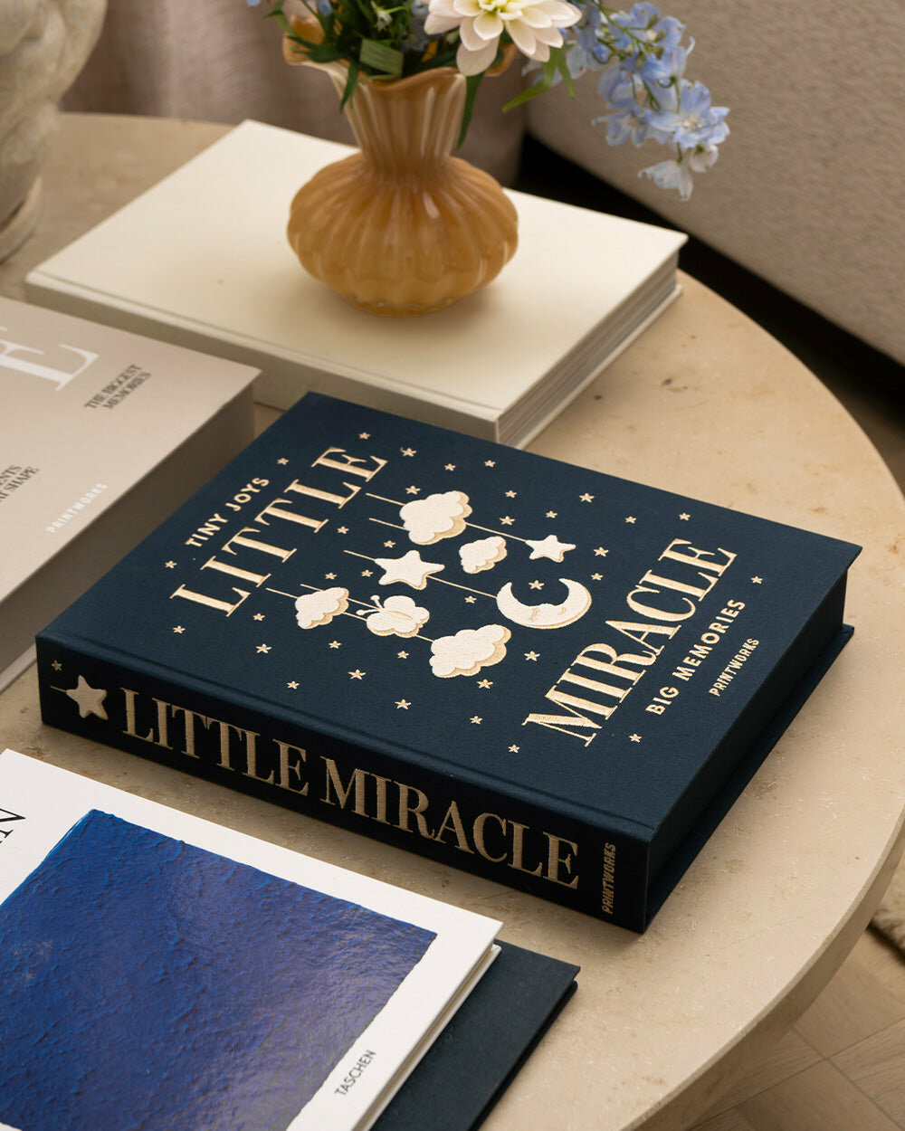 Printworks Детский фотоальбом с вышивкой Baby Photo Album LITTLE MIRACLE, Embroidered