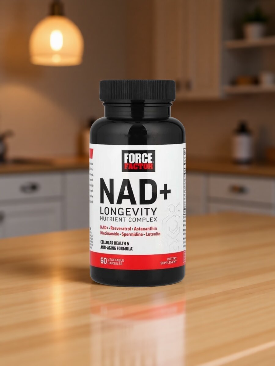 Force Factor, NAD + комплекс с ресвератролом , лютеолином и брокколи , 60 растительных капсул