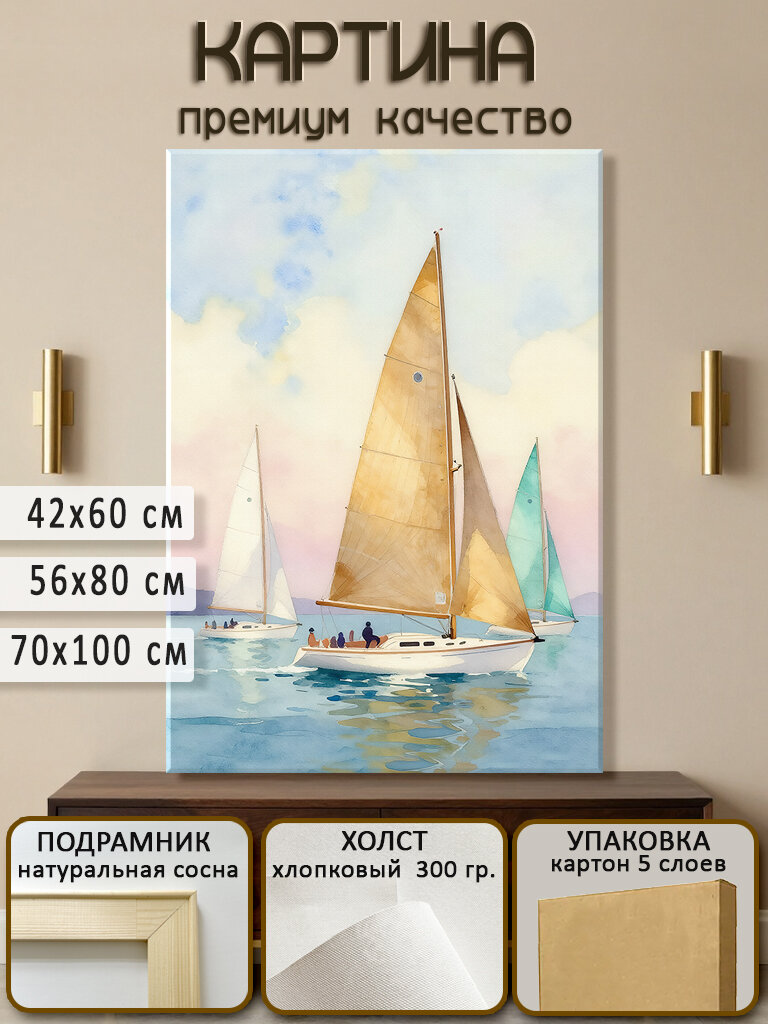 Картина 70х100 см на холсте для интерьера/ "Коллекция 4" 06-2022, Diva Kartina