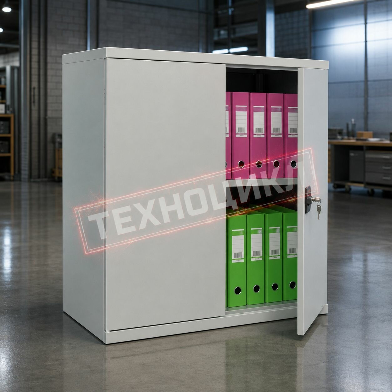 Шкаф бухгалтерский металлический техноцикл практик СВ-13, 930х850х500 мм, серый