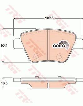Колодки задние AUDI VOLKSWAGEN SEAT SKODA PA 03-06 TRW GDB1841