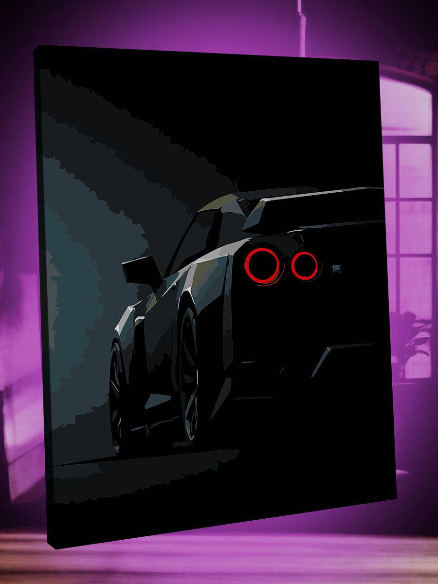 Картина по номерам Nissan GT-R R35