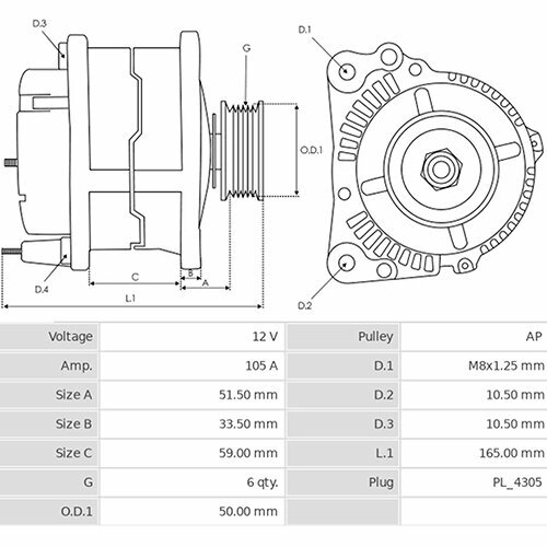 Генератор CHEVROLET LACETTI, NUBIRA, DAEWOO LACETTI, NUBIRA ZIKMAR Z28534R