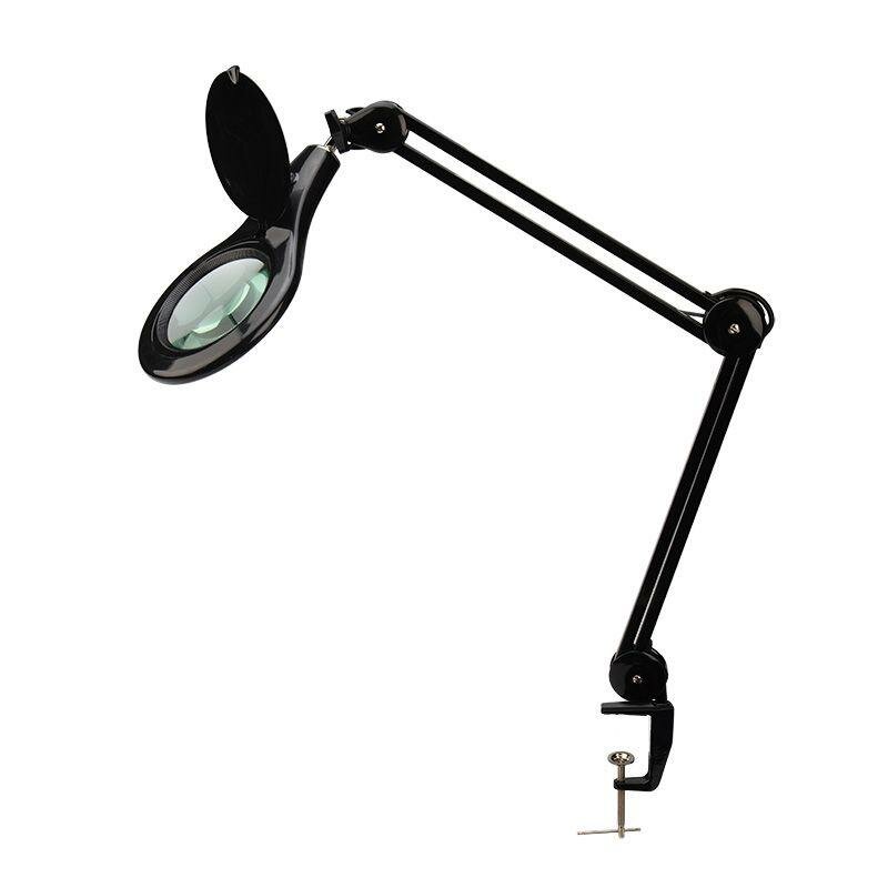 Лупа на струбцине круглая 5D с подсветкой 56 SMD LED d127мм черн. Rexant 31-0406