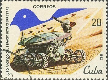 (1982-036) Марка Куба "Луноход-1" День космонавтики III