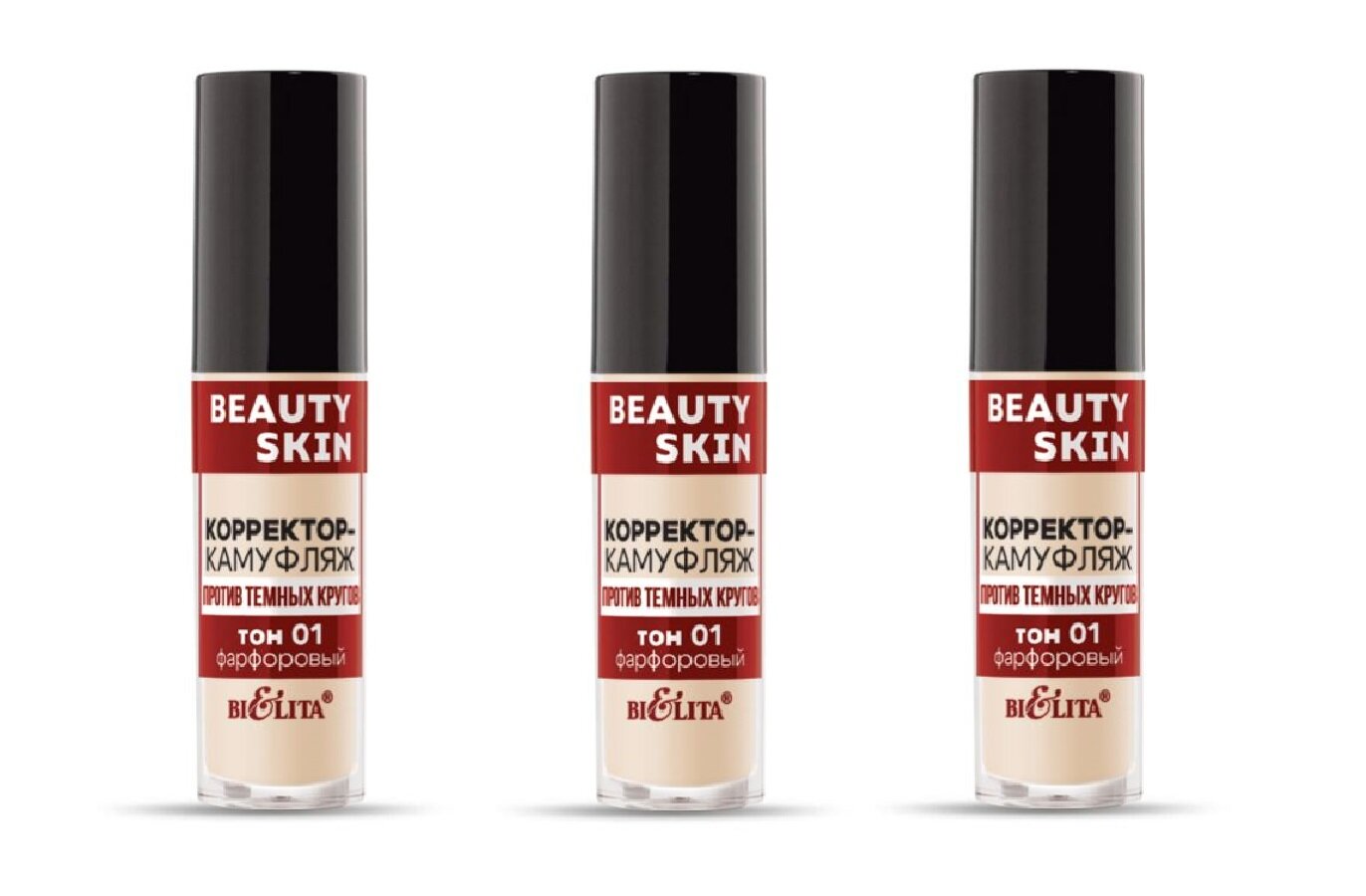 Корректор-камуфляж Белита против темных кругов Beauty Skin, тон 01 фарфоровый, 5 мл - штуки