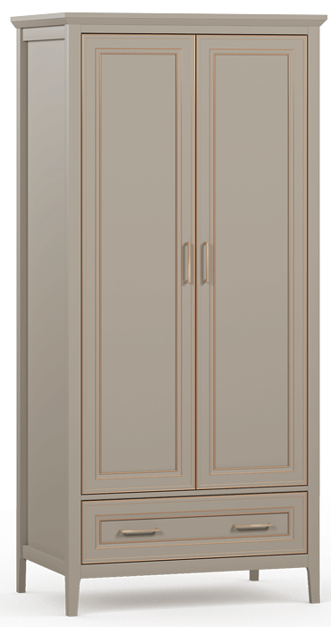 BRW Шкаф Классик/Classic SZF2D1S/95 Глиняный серый, Глиняный серый Глиняный серый, Глиняный серый