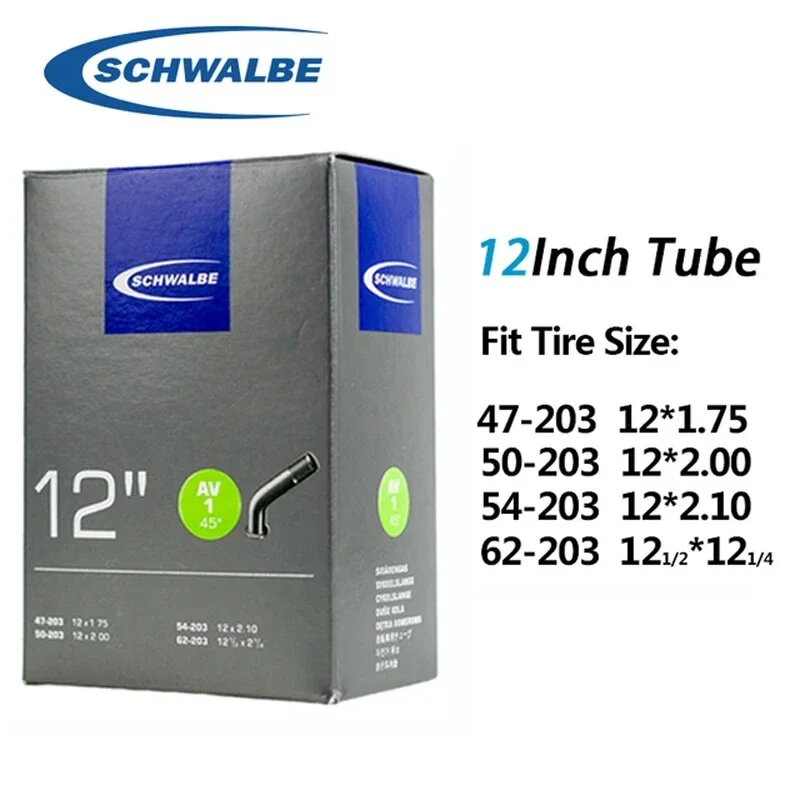 SCHWALBE трубка для велосипеда AV1/SV1 12 дюймов AV1 bent 1pc