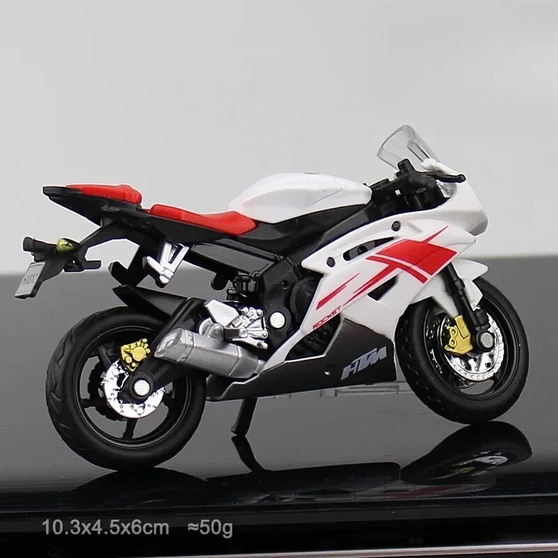 Мотоцикл Welly 1:18 Yamaha Белый, без коробки