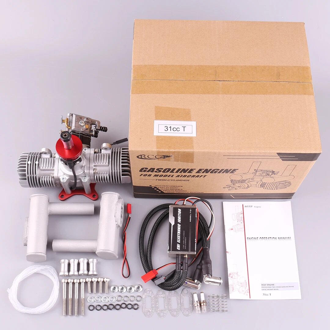 SUNFLYING Двухцилиндровый двигатель RCGF 31cc композитный