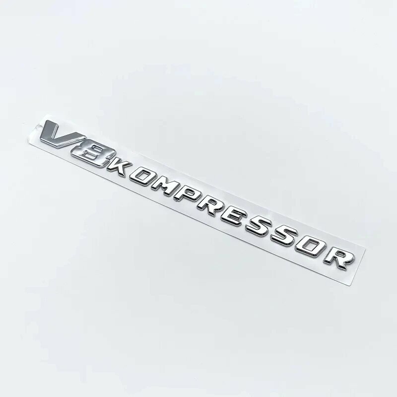 Хромированные / Матовые глянцевые черные буквы V8 COMPRESSOR, эмблемы, наклейки для Mercedes Benz AMG V8 COMPRESSOR