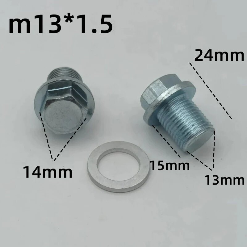 Сливная пробка поддона M13x1.5, 14мм, 15мм, 24мм