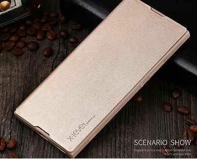Чехол на Sony Xperia E4G Dual, Sony Xperia E2203, книжка кожаный FIBCOLOR, золотой