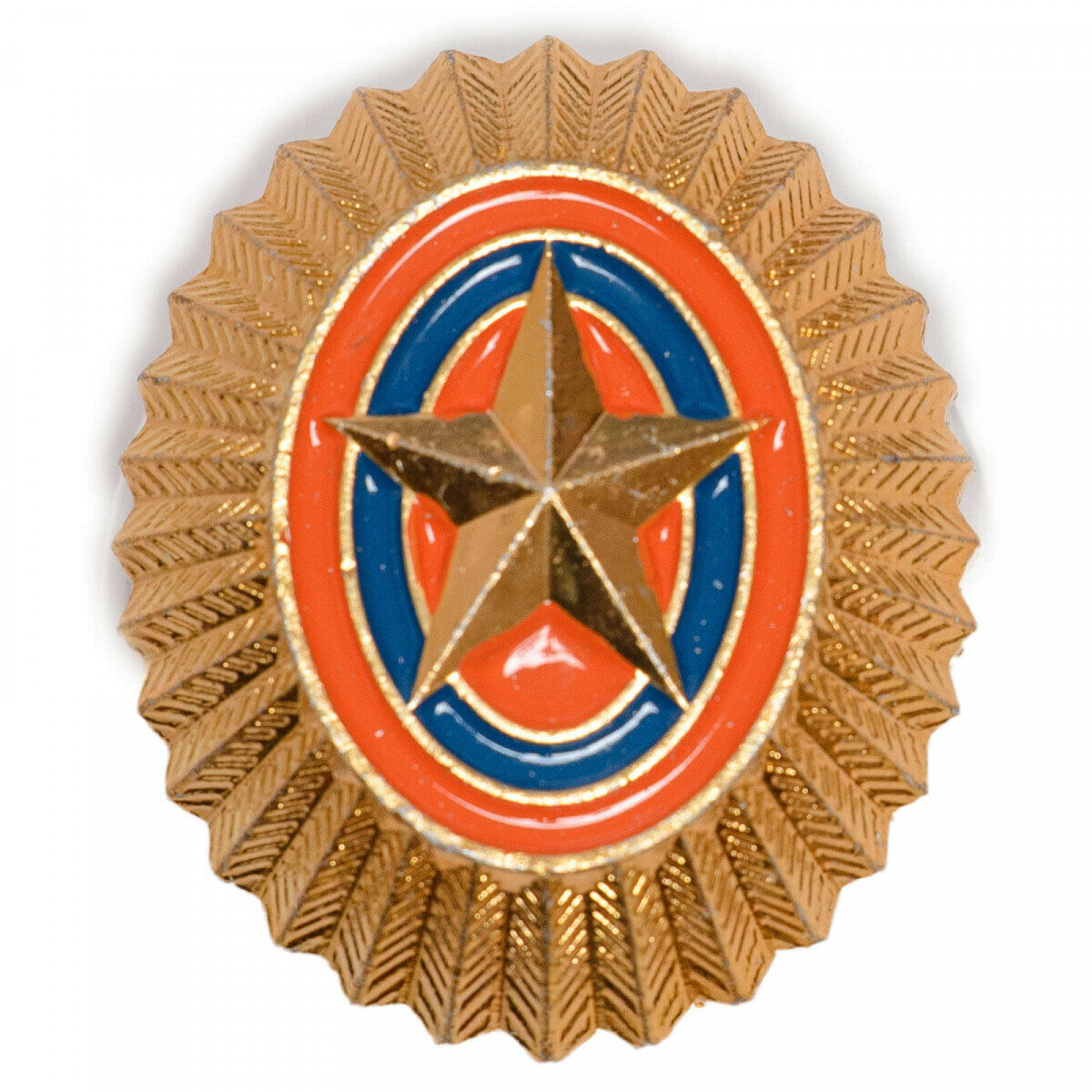 Кокарда МЧС овал со звездой, нового образца